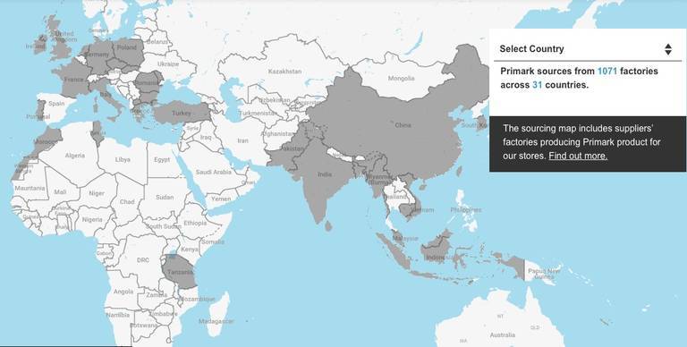 Primark Promotes Global Supply Chain Transparency with Online Map